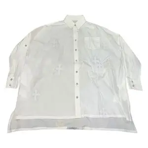 Chrome Hearts Leather Cross Patch Mahal Kita Button Up Shirt