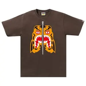 A BATHING APE Tiger Tee - Brown
