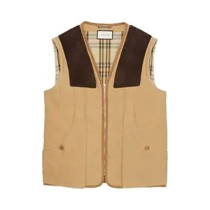 Gucci Moleskin Vest With Suede Details