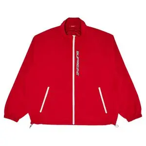 Supreme Contrast Zip Track Jacket - Red