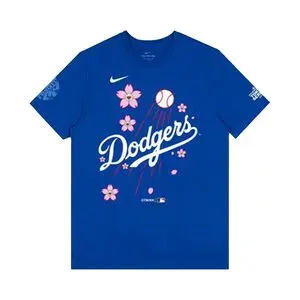 Nike X Takashi Murakami Dodgers Script Short-sleeve Tee - Blue