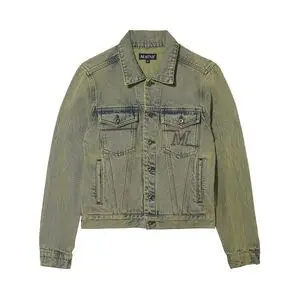 MAINS Washed Denim Jacket - Green
