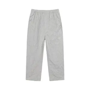 StÜssy Wrinkled Stripe Beach Pant Grey