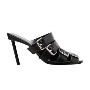 Balenciaga Buckle Strap Sandal - Black