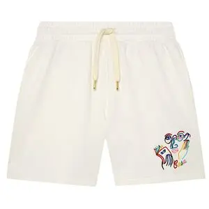 Casablanca Fujita San Embroidered Sweatshort - White