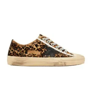 GOLDEN GOOSE V-star Leopard Print Sneakers