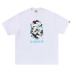 A BATHING APE Map Camo Relaxed Fit Tee - White
