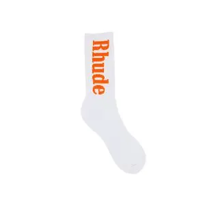 Rhude Logo Crew Socks - White