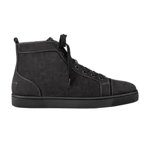 CHRISTIAN LOUBOUTIN Louis Flat Veau Velours High-top Sneakers