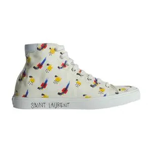 Saint Laurent Malibu Mid 'coup De Pinceau' Sneakers