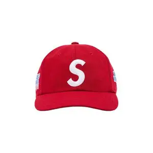 Supreme World Famous S Logo 6-panel Hat - Red