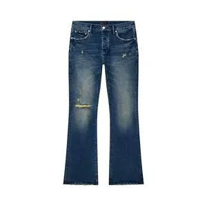 PURPLE BRAND Alloy Distressed Flare Jeans