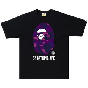 A BATHING APE Color Camo Tee - Black