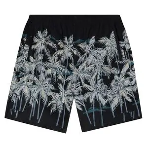 Palm Angels Allover Palms Swim Shorts - Black