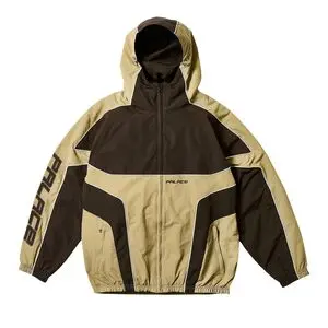 PALACE Piped Hooded Shell Jacket - Brown