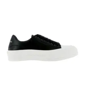 Women's Black White Soles Sneakers