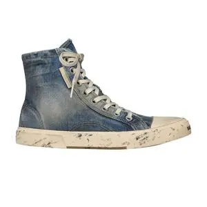 Balenciaga Paris High Destroyed Denim Sneakers