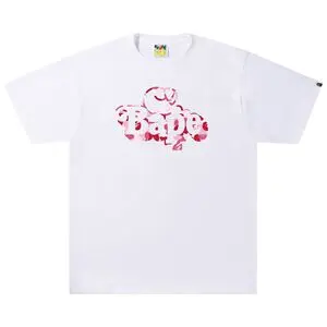 A BATHING APE Abc Camo Milo On Tee - White