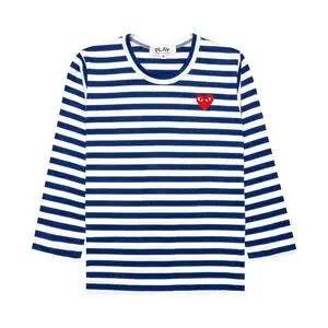 Play Comme Des Garcon Striped Long Sleeve T-shirt - Multicolor