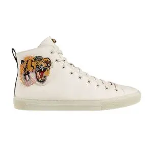 Gucci Leather High-top Sneaker With Tiger
