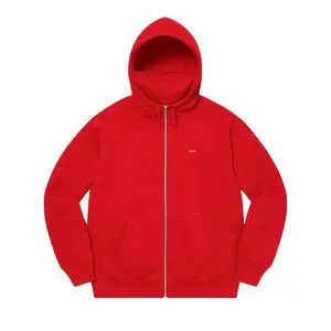 Supreme Small Box Facemask Zip Up Hooded Sweatshirt - Red