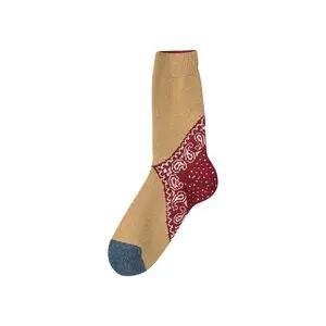 Kapital 96 Yarns Heel Paisley Bandana Socks - Red