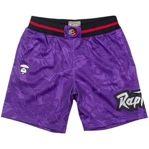 A BATHING APE X Mitchel & Ness Toronto Raptors Shorts - Purple