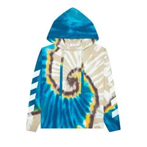 Off-White Diag Tie Dye Knit Hoodie