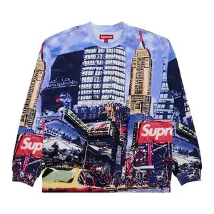 Supreme Skyline Sequin Long-sleeve Top - Blue