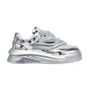 Versace Silver Tone Shoes For Men