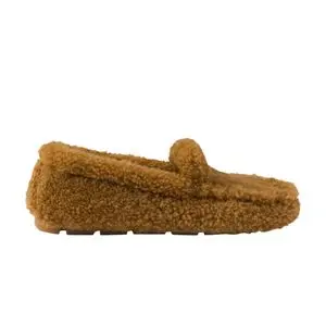 Prada Shearling Driving Loafer - Brown