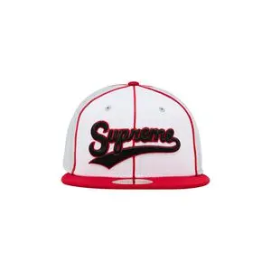 Supreme Piping Script Logo New Era Cap - Grey