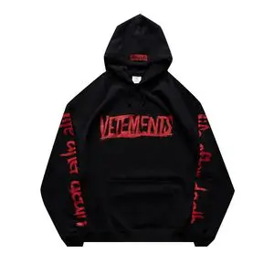 Vetements World Tour Logo Hoodie - Black