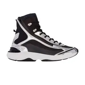 Dior Hajime Sorayama X B24 Runtek High Top Sneakers - Silver