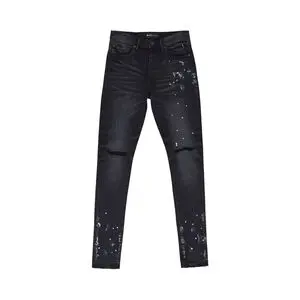 PURPLE BRAND Resin Knee Slit Skinny Jeans
