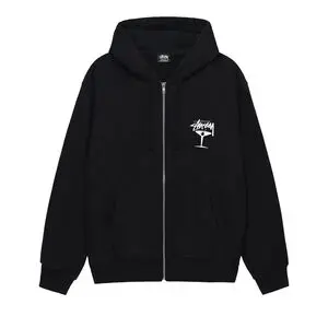 StÜssy Martini Zip Hoodie - Black
