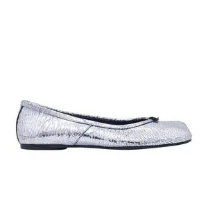 Maison Margiela Silver Tone Flats For Women
