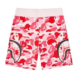 A BATHING APE Abc Camo Slide Shark Sweat Shorts