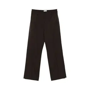 Off-White Virgin Wool Wide Leg Trousers