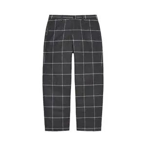 Supreme Windowpane Wool Trousers - Black