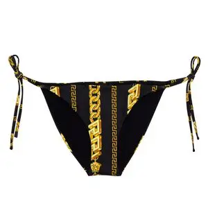 Versace Chain Pinstripe Bikini Bottoms