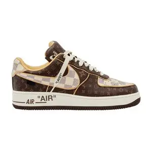Nike Louis Vuitton X Force 1 Low 'monogram Damier' Sneakers - Brown