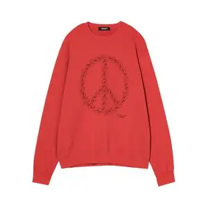 Undercover Peace Sign Sweatshirt - Red