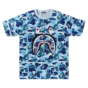 A BATHING APE Abc Camo Shark Tee - Blue