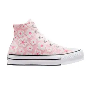 CONVERSE Chuck Taylor All Star Lift Platform High Gs Floral Embroidery - Pink