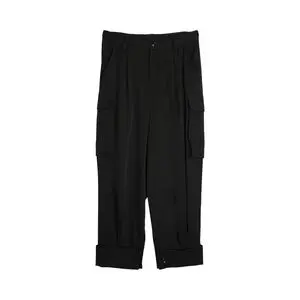 Y’s Gabardine Cuffed Hem Cargo Trousers