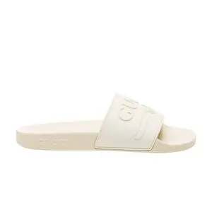 Women's White Slides