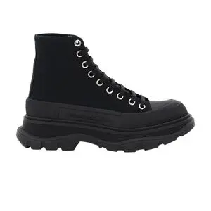 Alexander McQueen Tread Slick Lace Up Boots - Black