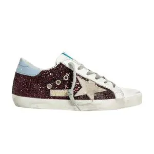 Golden Goose Glitter Red Sneakers For Women