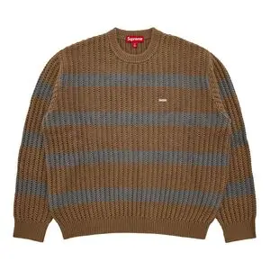 Supreme Loose Gauge Stripe Small Box Sweater - Tan | Editorialist